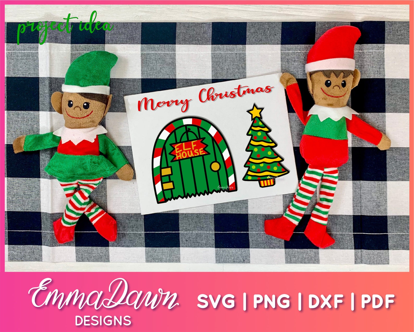 3D ELF DOOR and ACCESSORY Svg Bundle 17 Layered Christmas - Etsy
