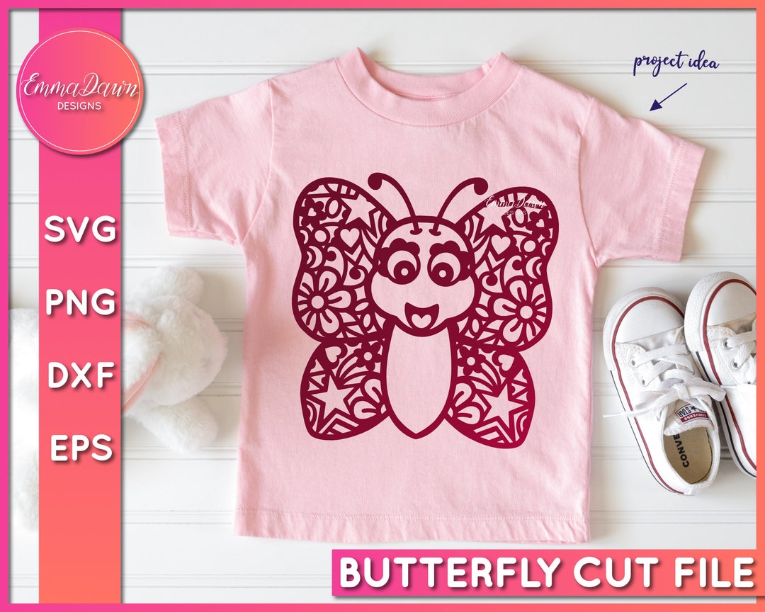 Cute Butterfly SVG, Mandala Butterfly SVG, Butterfly Cut File for ...