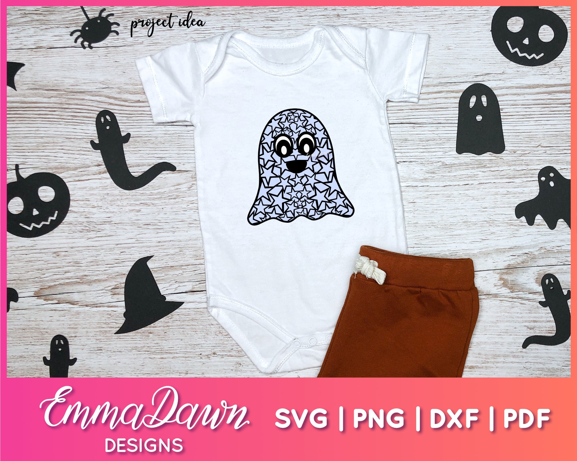 GLIMMER THE GHOST Halloween Mini Bundle Mandala / Zentangle 6 Designs ...