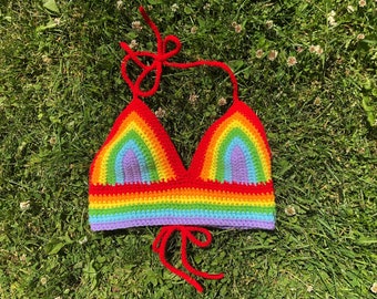 Rainbow Crop Top - Etsy
