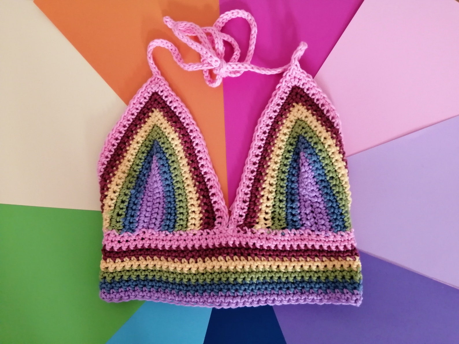 DIGITAL Crochet Pattern Only Rainbow Halter - Etsy