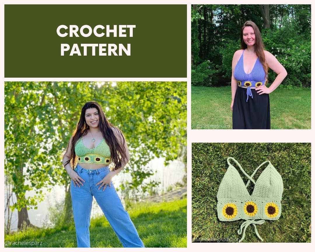 DIGITAL Crochet Pattern Only- Sunny Days Crop Top/shirt//crochet ...