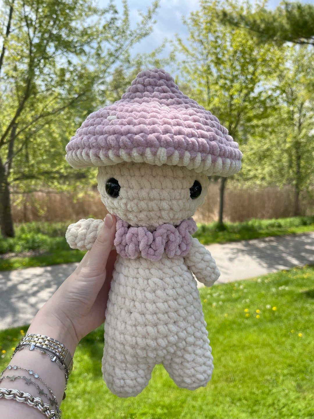 Mushroom Crochet Plushie/mushie Person /cottage Core /kawaii /mushroom ...