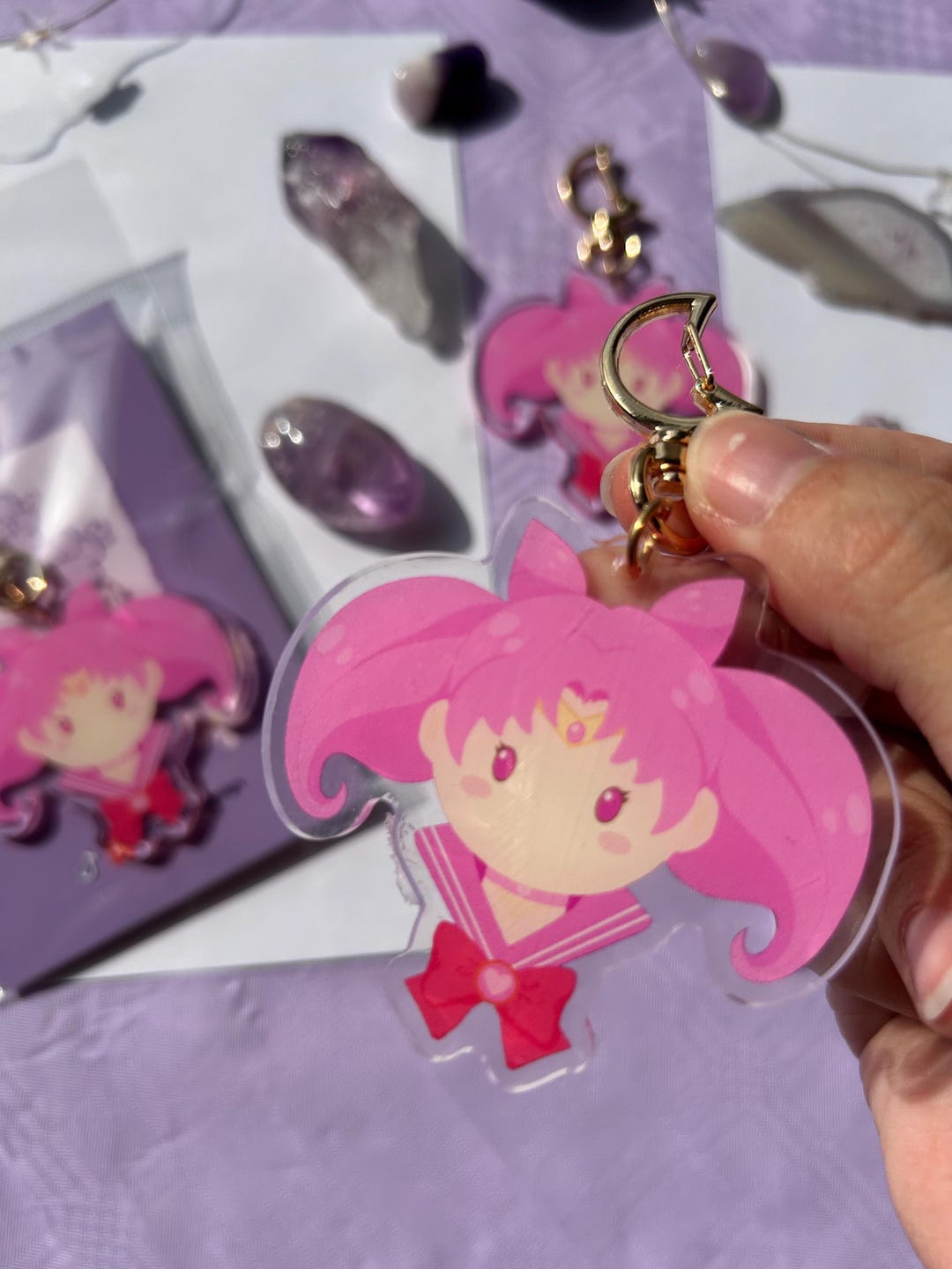 Kawaii Cute Acrylic Keychains, Pretty Guardian, Moon, Sailor, Chibiusa ...