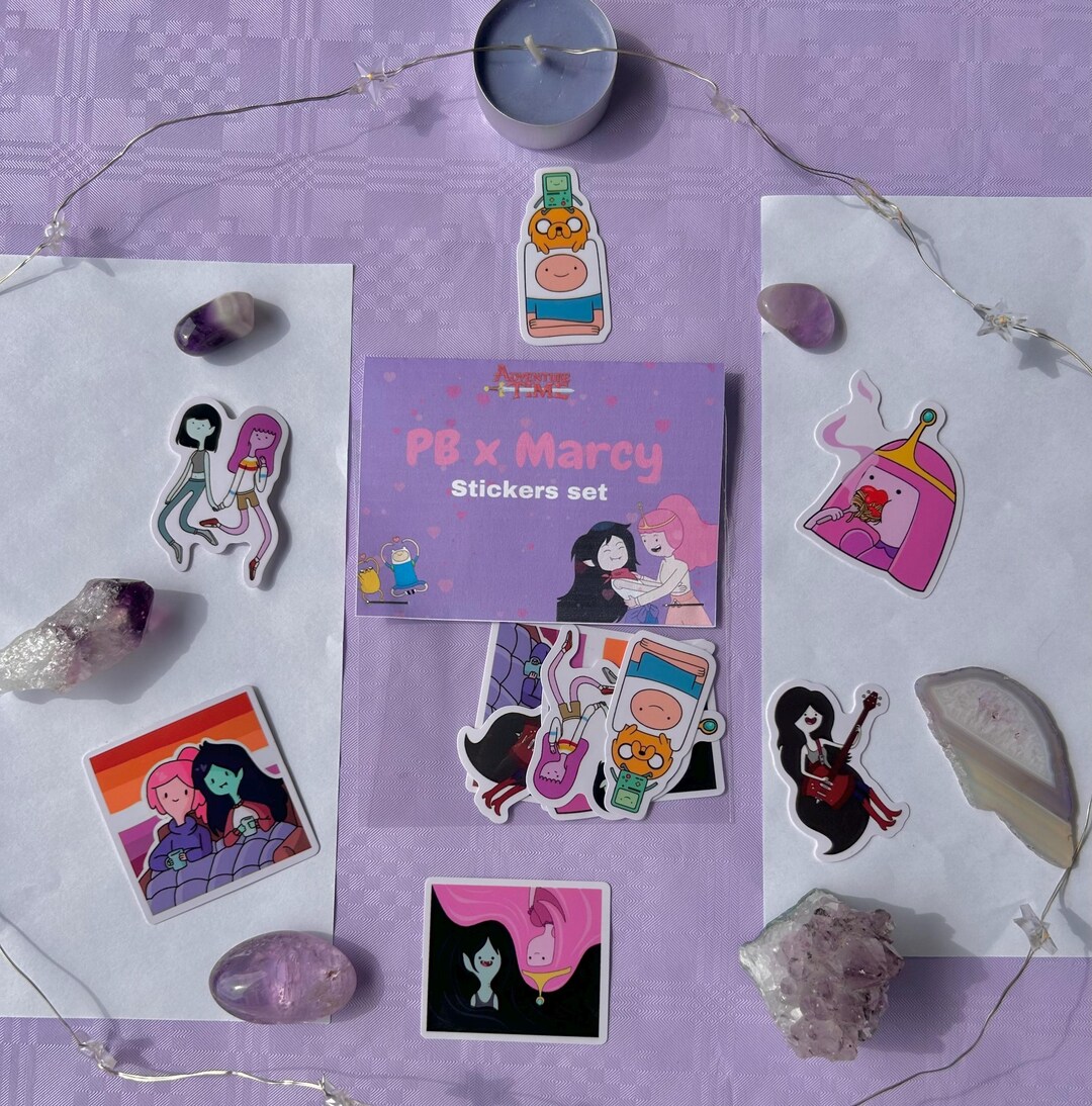 PB X Marcy Sticker Pack, Sticker Bundle, Adventure Time, Marceline ...