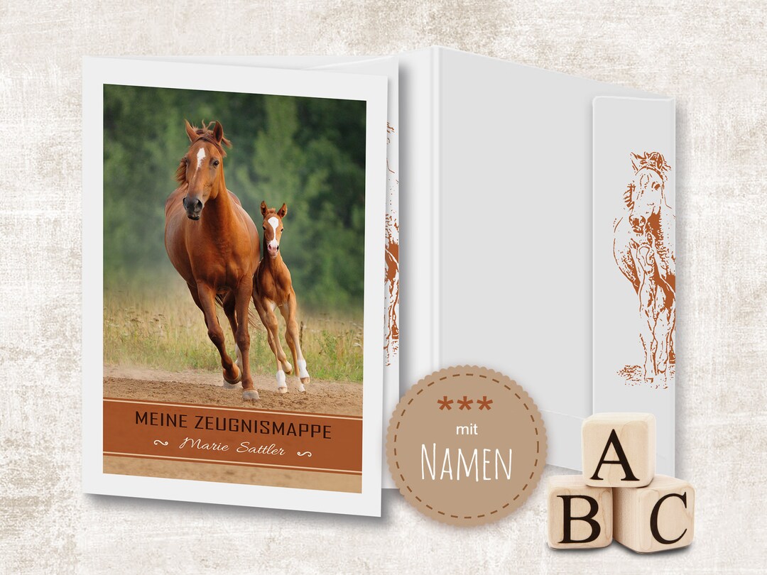 Certificate Folder With Name Signature Folder Personalized Little Horse ...