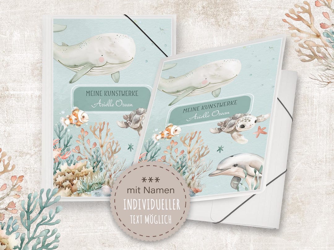 Drawing Folder A4 or A3 Kindergarten Folder Personalized With Name ...