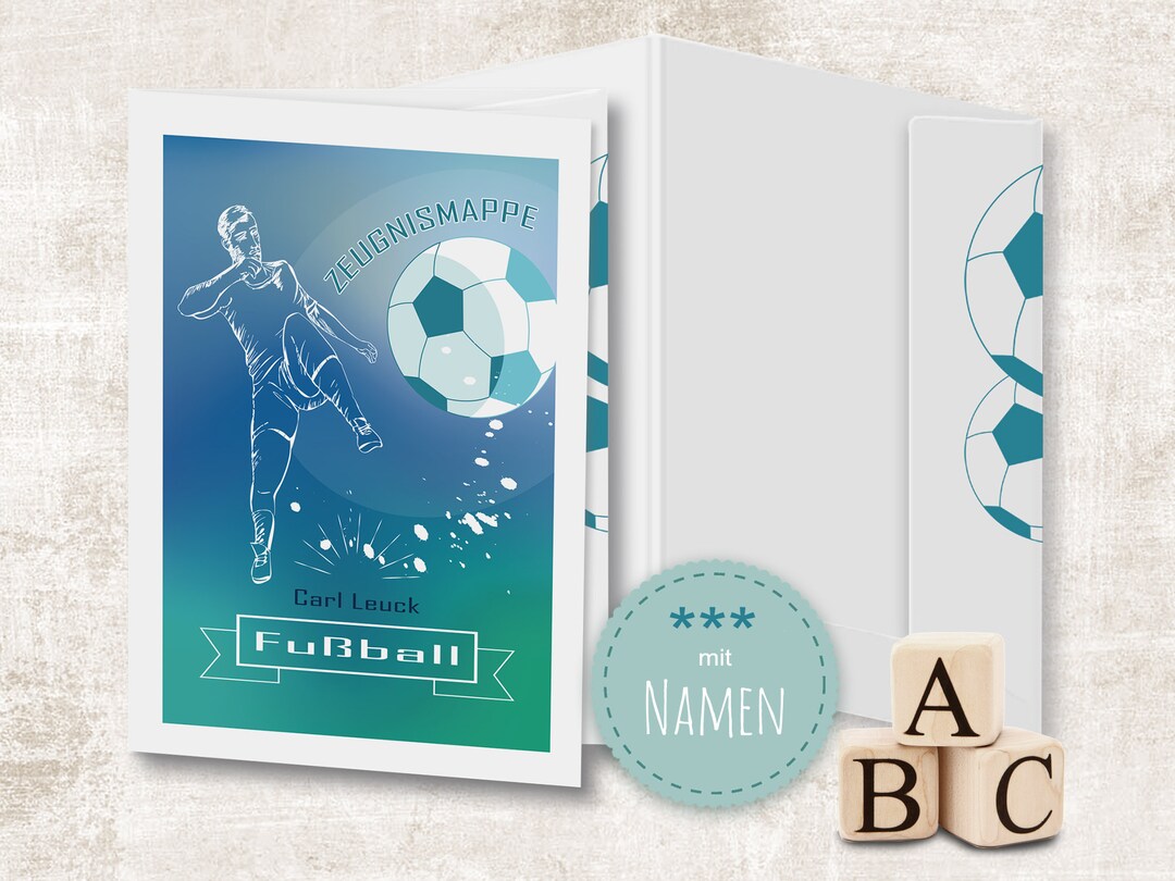 Certificate Folder With Name Signature Folder Personalized Soccer Game ...