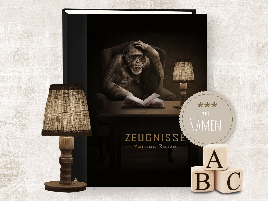 Certificate Folder Personalized With the Name of the Chimpanzee A4 ...