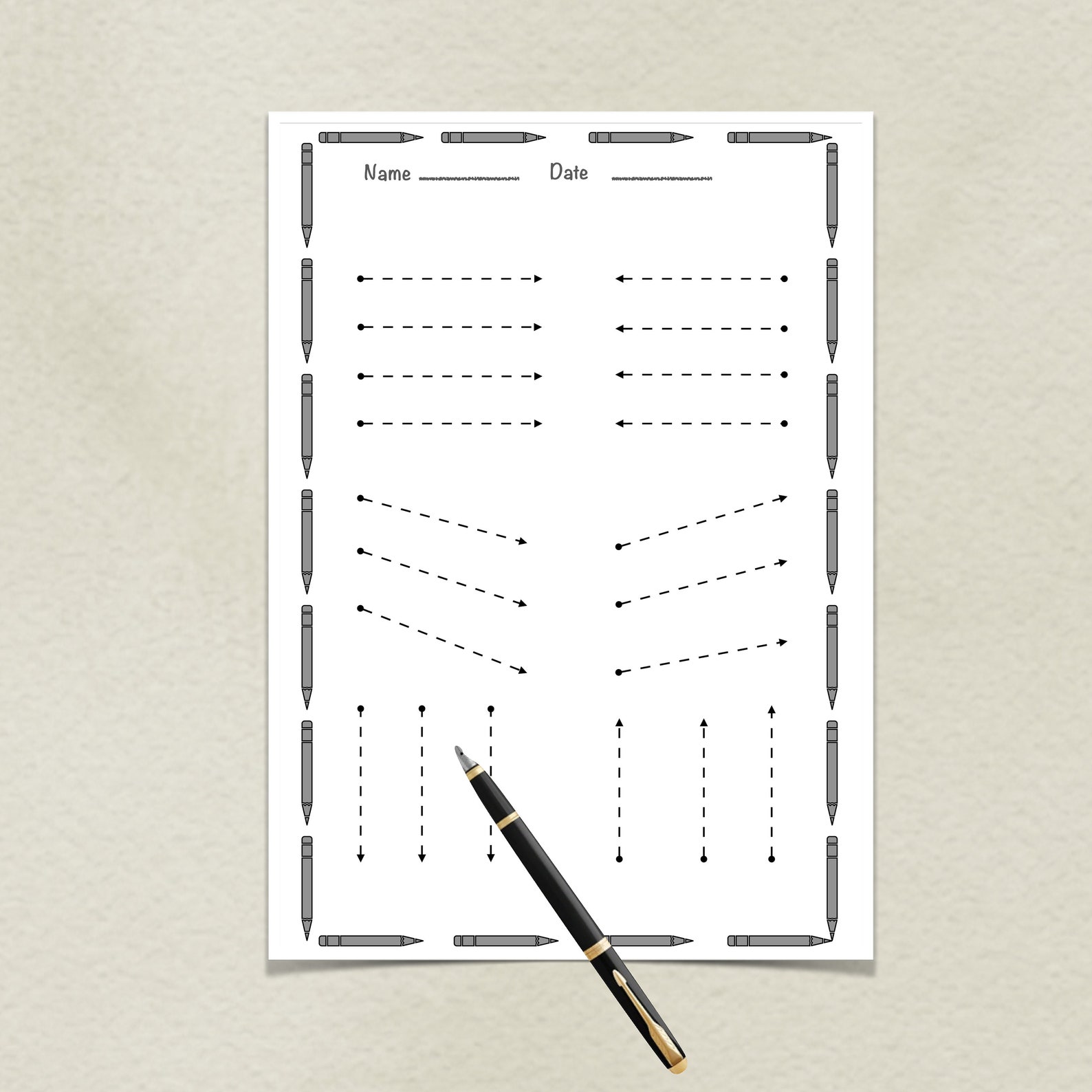 100 Printable Worksheets Worksheets for kids Tracking Line | Etsy