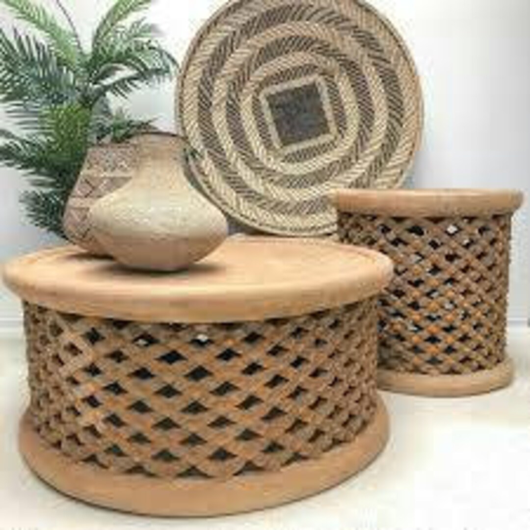 Single African Curve Wood Tables | 80cm - Etsy