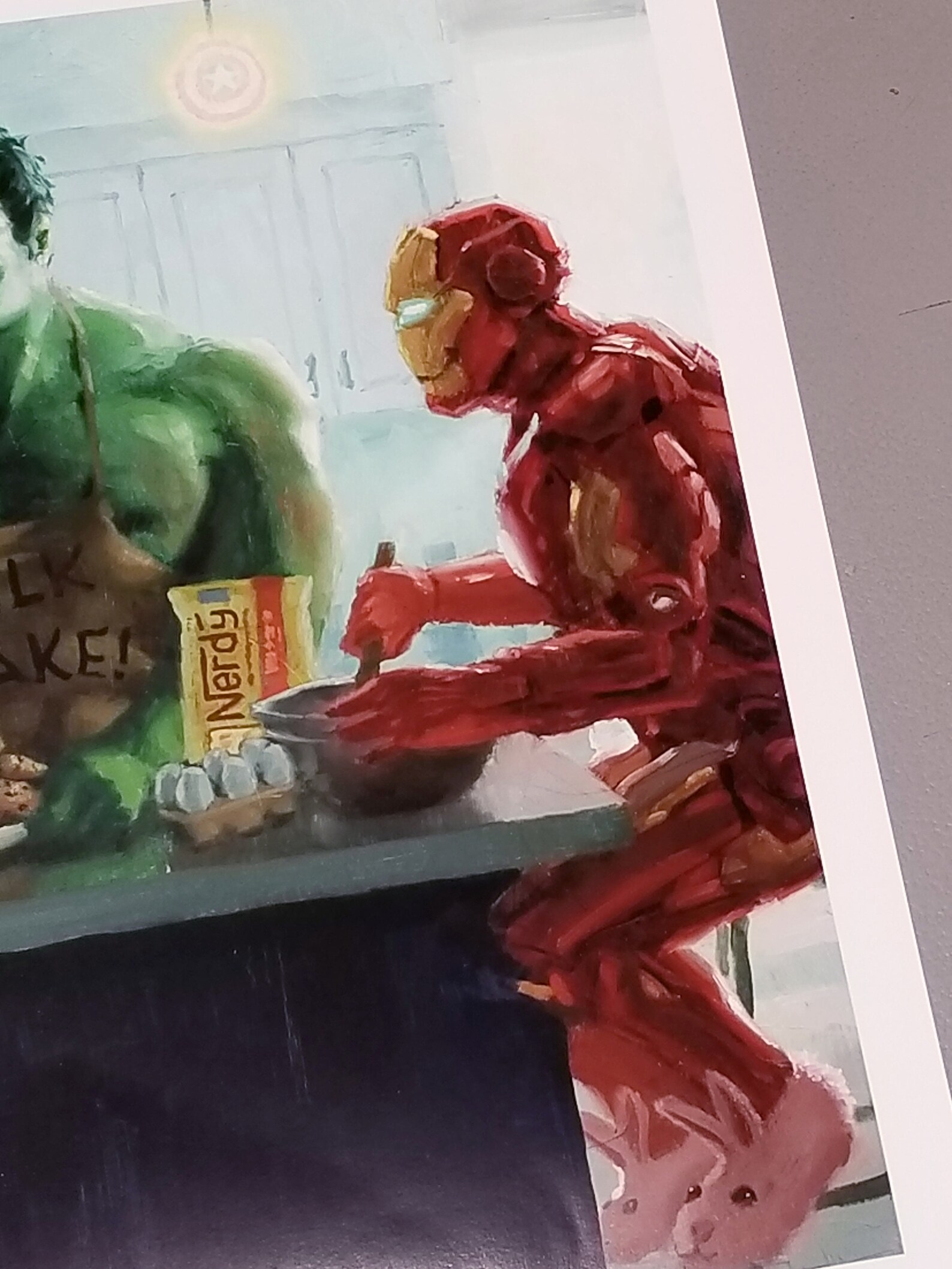 Marvel Avengers Kitchen Art Print Spider-Man Iron Man The | Etsy