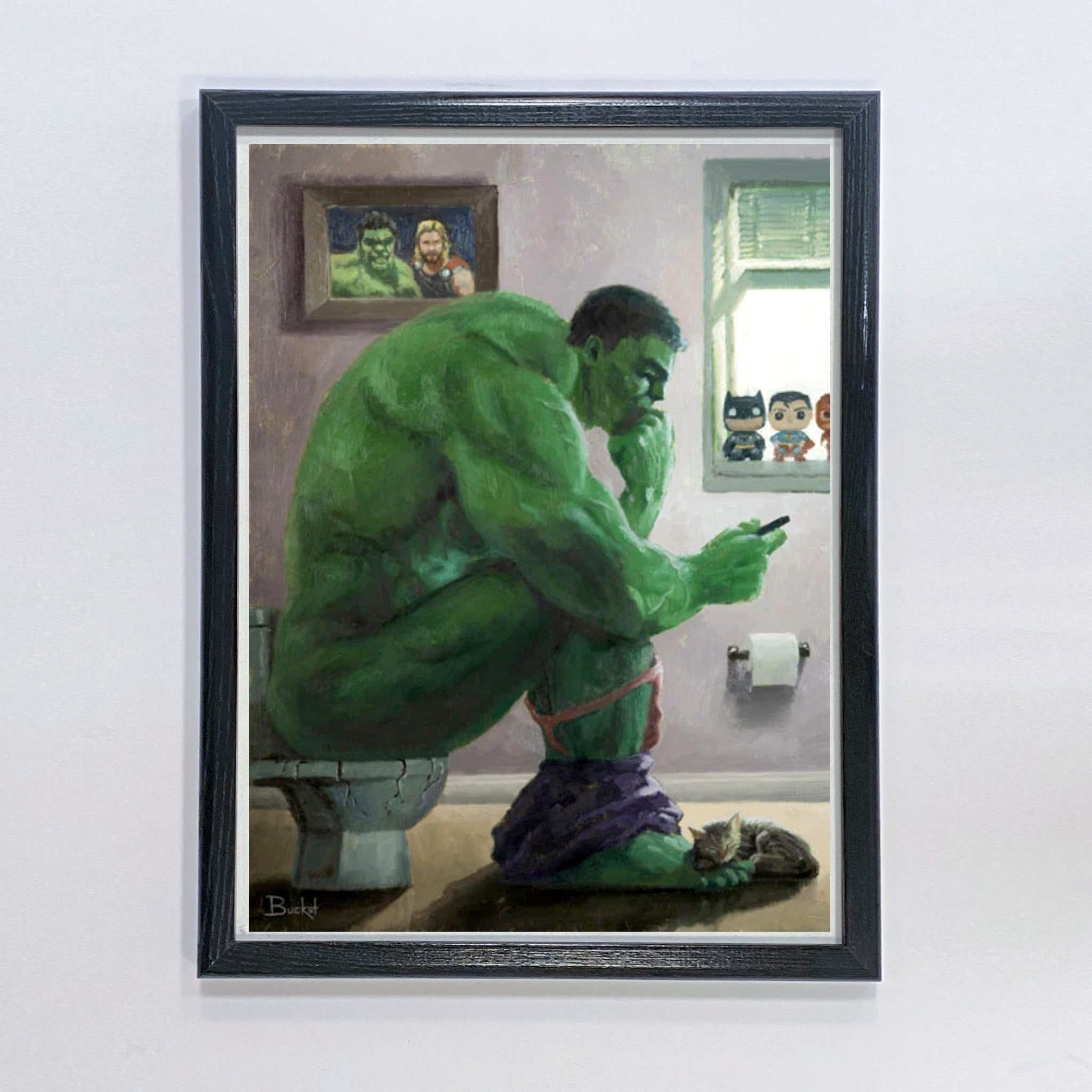 Incredible Hulk Marvel Bathroom Art hulk Splash - Etsy