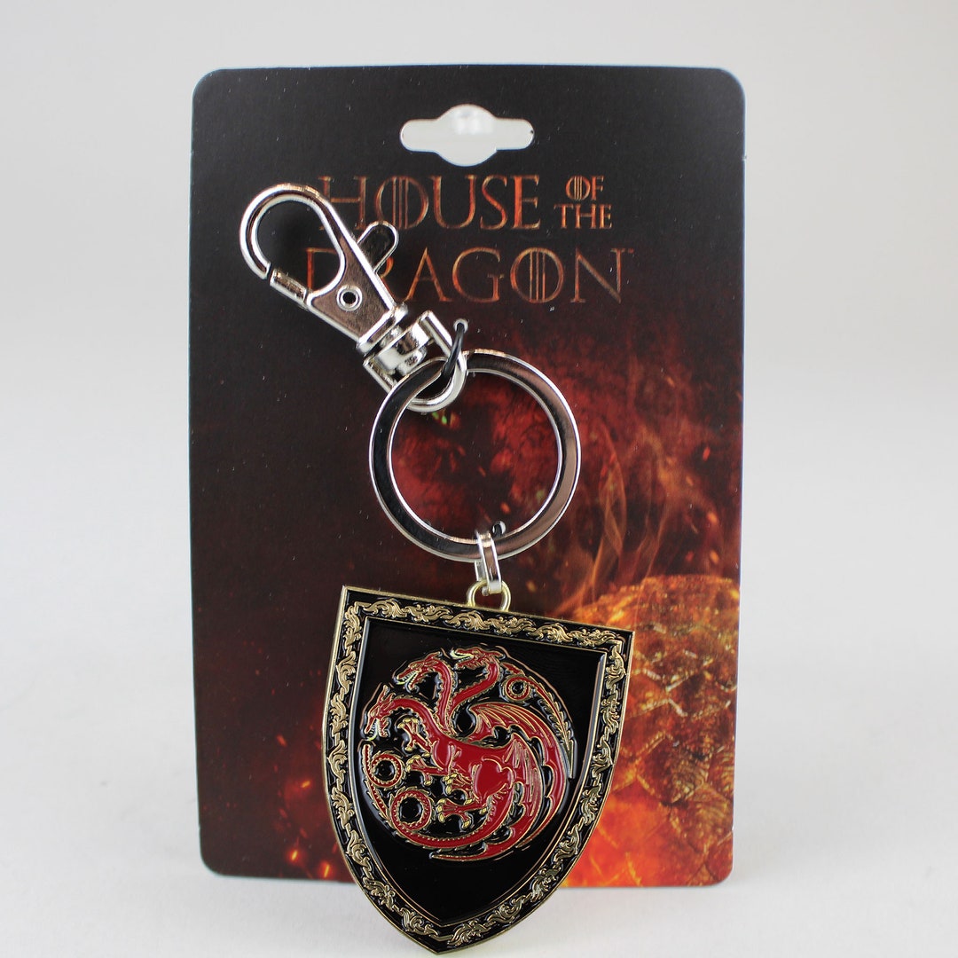 Targaryen Shield Crest house of the Dragon Keychain - Etsy