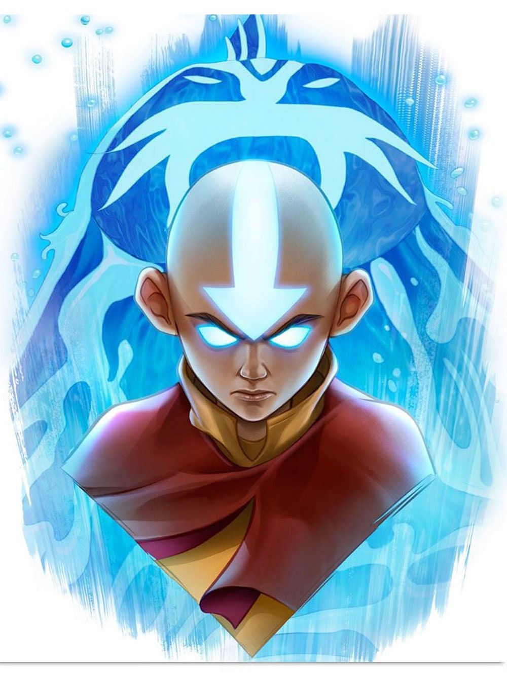 Aang Ocean Spirit The Avatar State Legacy Print | Etsy