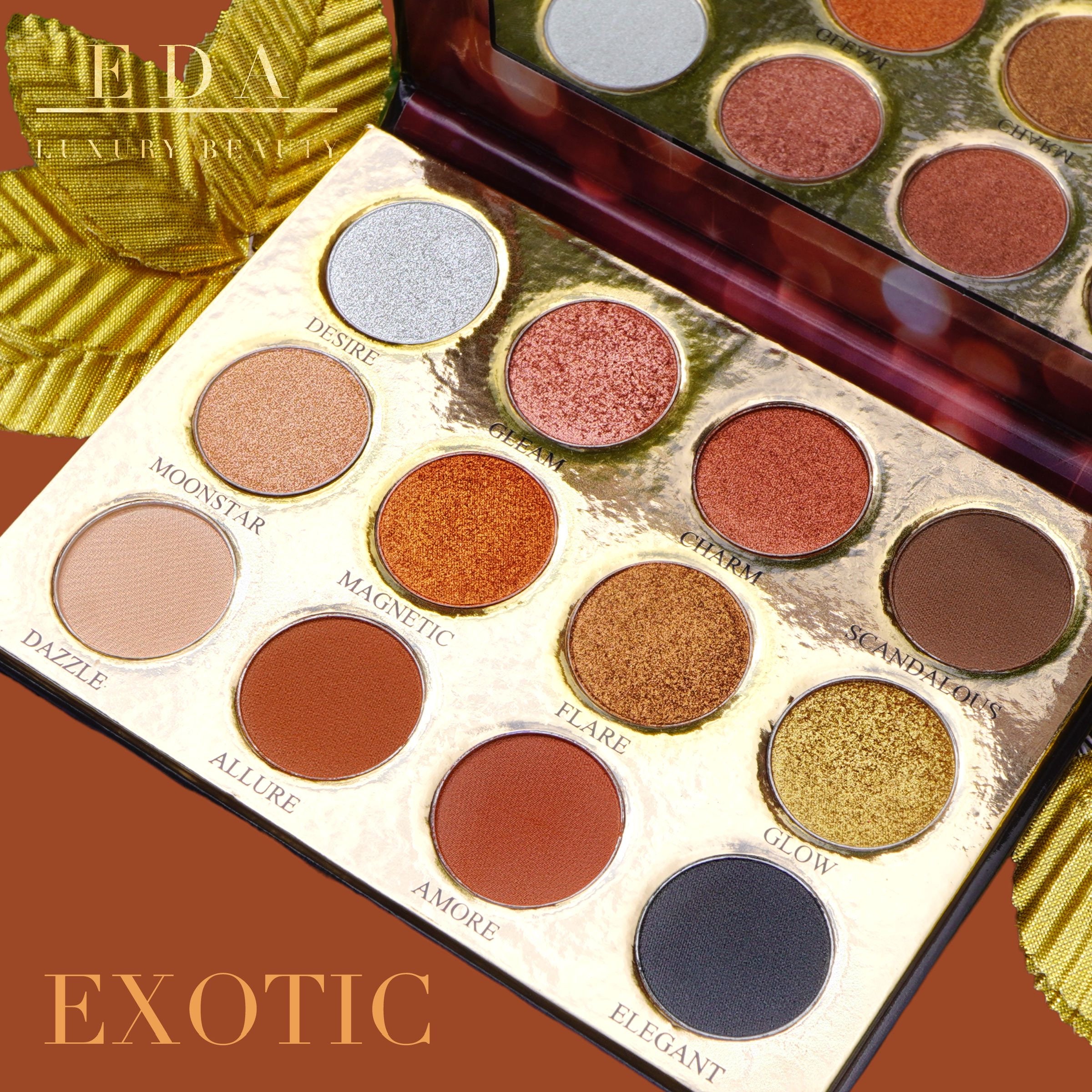 EDA LUXURY BEAUTY Luxe Exotic Eyeshadow Palette Shiny Shimmer - Etsy
