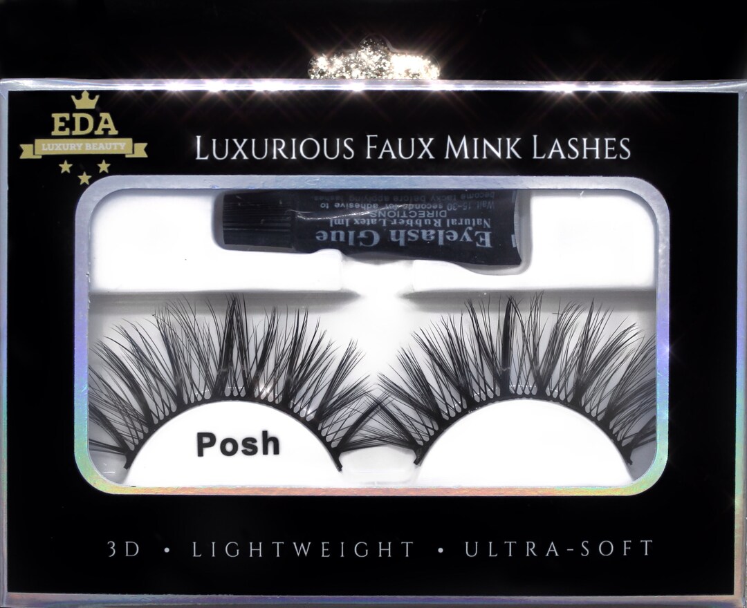 EDA LUXURY BEAUTY 3D Faux Mink False Eyelashes Full Volume - Etsy