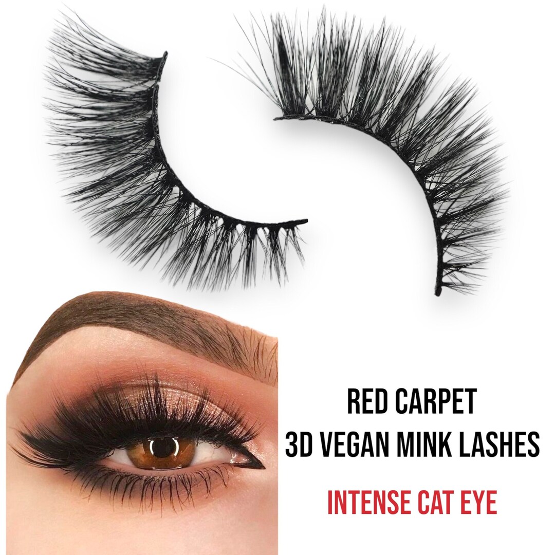 EDA LUXURY BEAUTY Red Carpet 3D Faux Mink False Lashes Multi Layered ...
