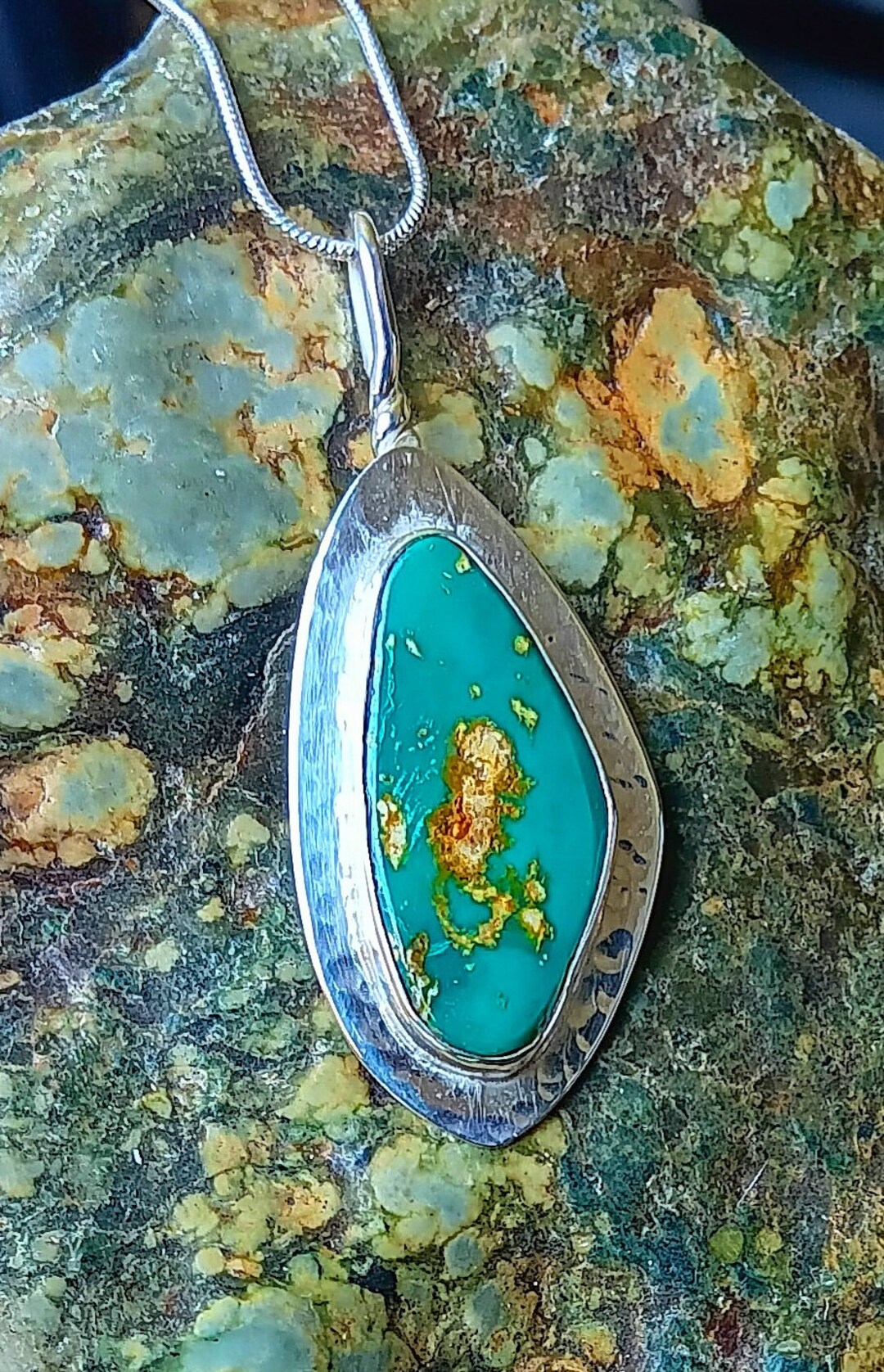 Beautiful Nevada Gem Turquoise Pendant-rare Color, Untreated! Handmade ...