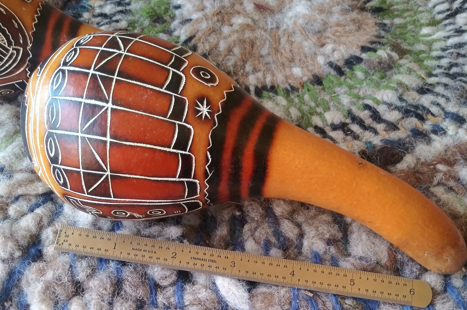 Hand Carved Gourd Maracas From Peru-back in Stockbeautiful - Etsy