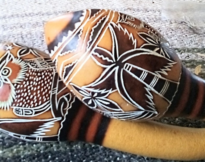 Hand Carved Gourd Maracas From Peru-back in - Etsy