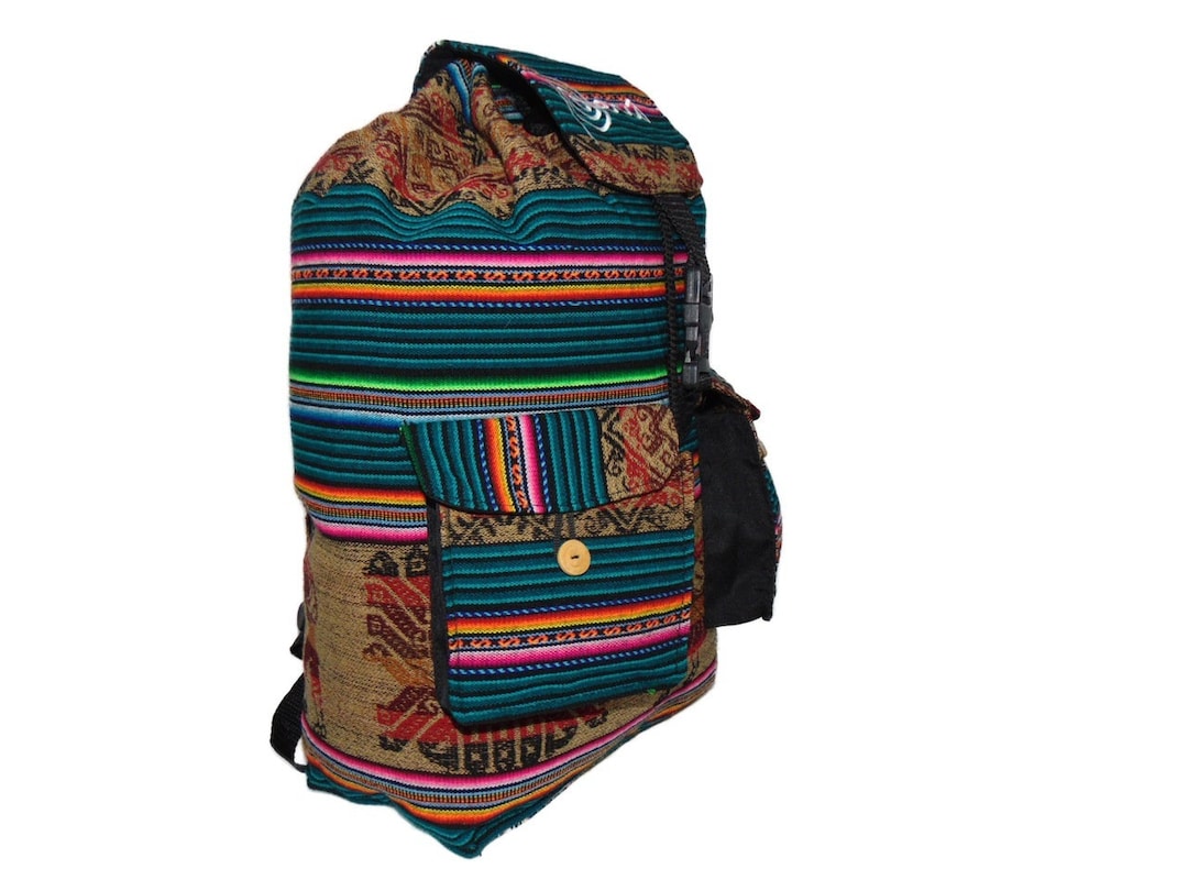 Peruvian Backpacks Handmade & Beautiful-hand Loomed Fabric 12" X 18" X ...