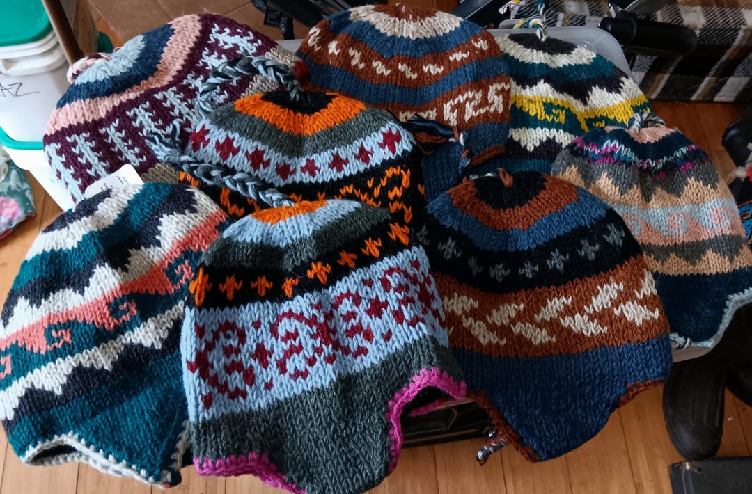 Amazing 100% Wool Hats Handmade in Nepal.beauriful & Warm! Various ...