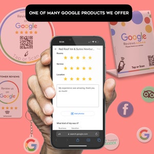 Sticky Tap Google Review Sign, Counter & Window Sign, Google Reviews ...