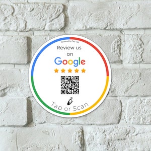Sticky Tap Google Review Sign, Counter & Window Sign, Google Reviews ...