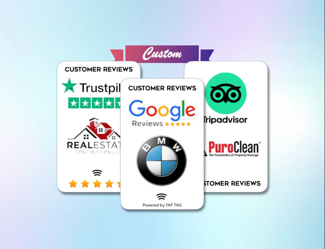 Custom Tap Review Card-add Your Own Logo, Custom Google Review Card ...