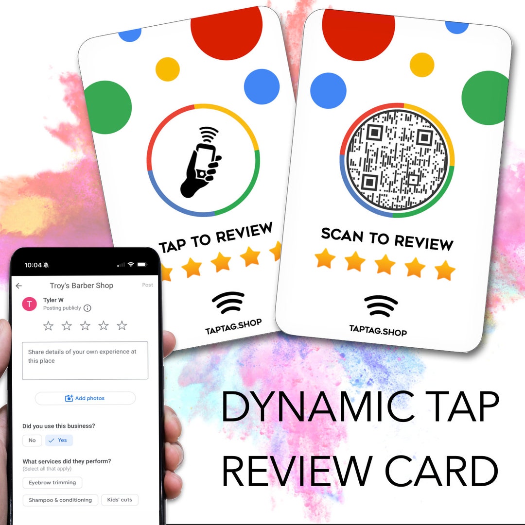 Dynamic QR Tap Review Card No Subscriptions - Etsy