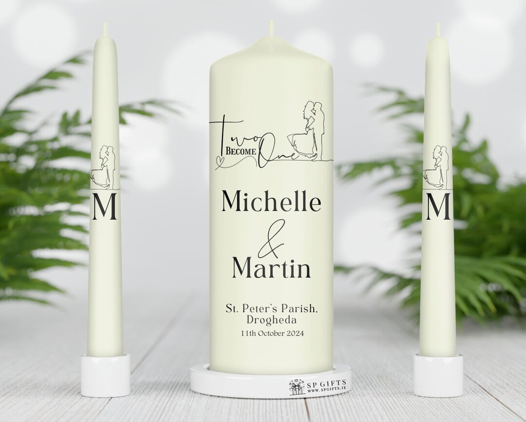 Wedding Unity Candle Set Ireland Unity Candle Set ceremony - Etsy