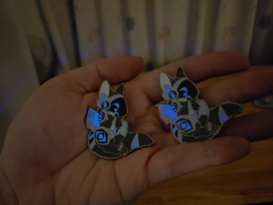 Glow in the Dark Protogen Pins | Etsy
