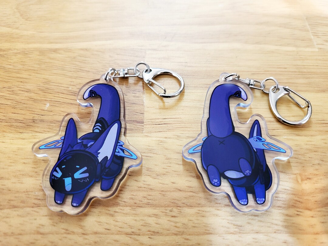 Dangle Two Sided Protogen Keychain - Etsy