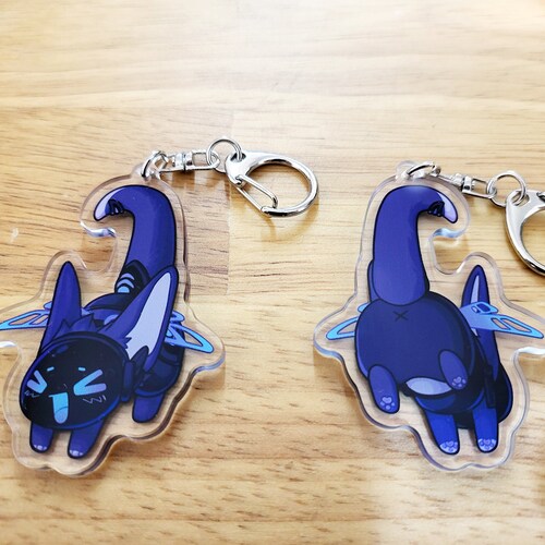 Dangle Two Sided Protogen Keychain - Etsy