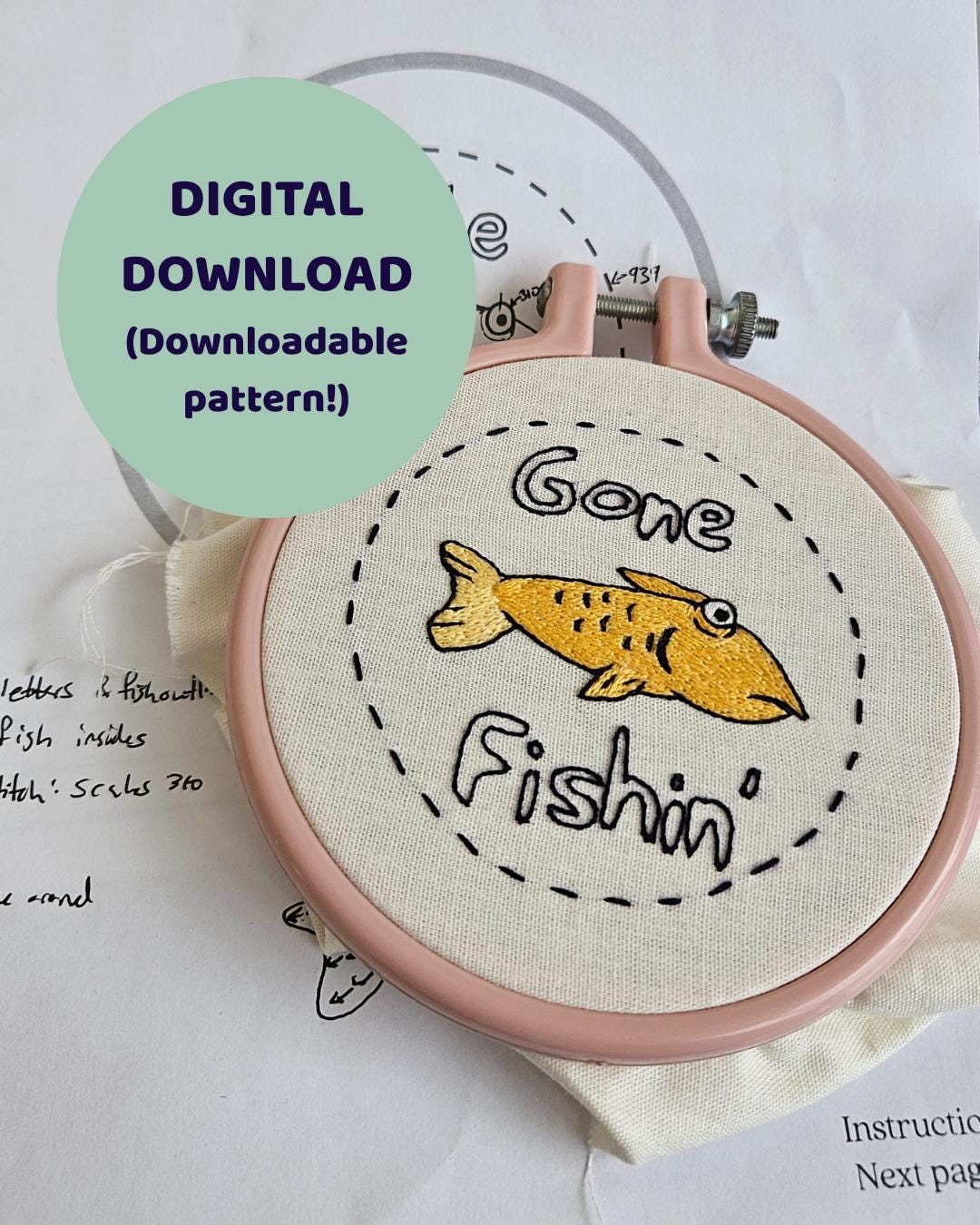 Club Penguin Fish Hand Embroidery Pattern, Beginner Friendly, 2000s ...