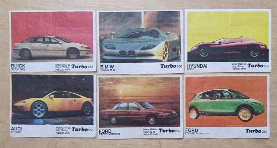Turbo Bubble, Chewing Gum Inserts, Wrappers 191-260 Full Set 70 Pcs #1 ...