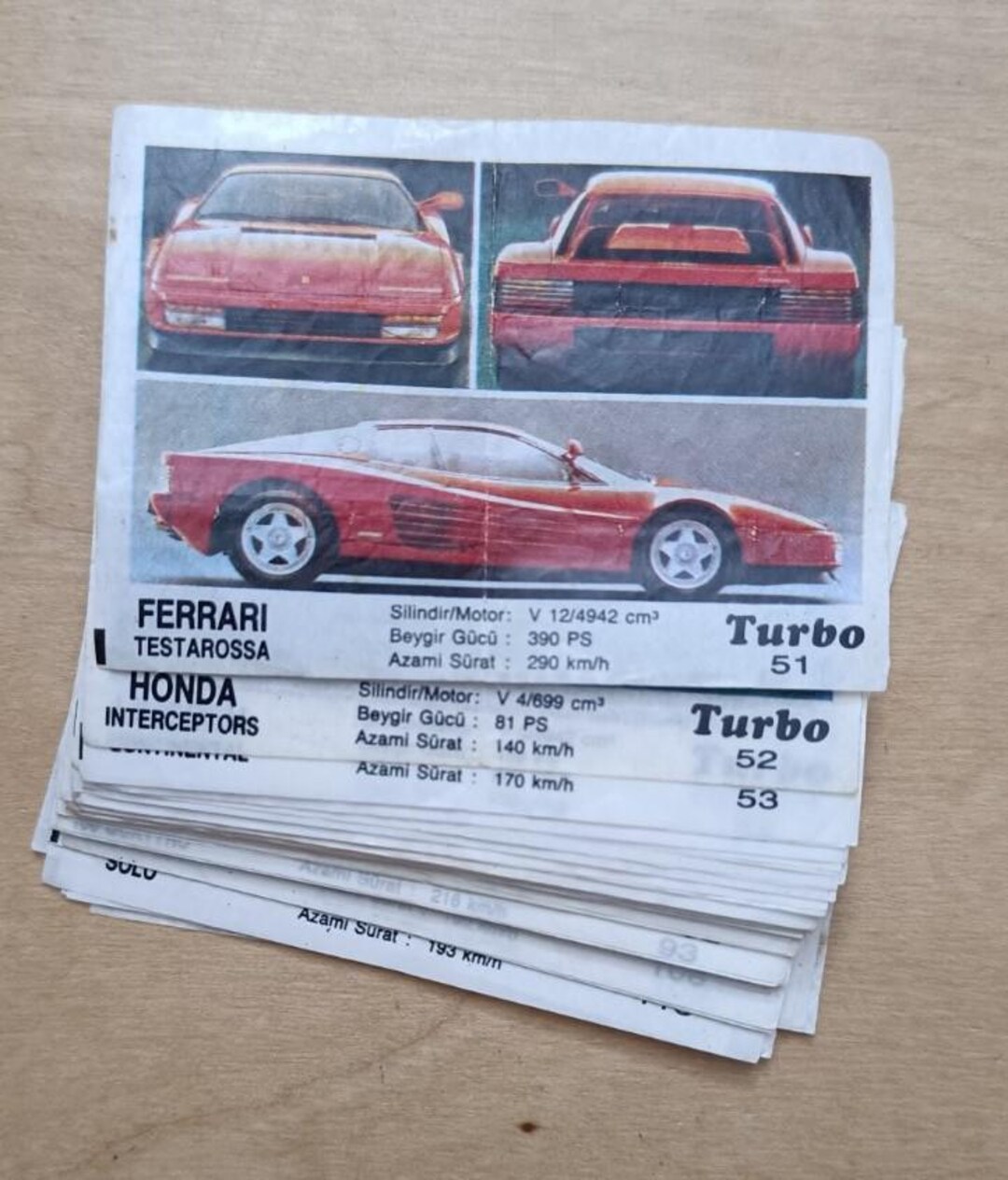 Turbo Bubble, Chewing Gum Inserts, Wrappers 51-120 Full Set 70 Pcs ...