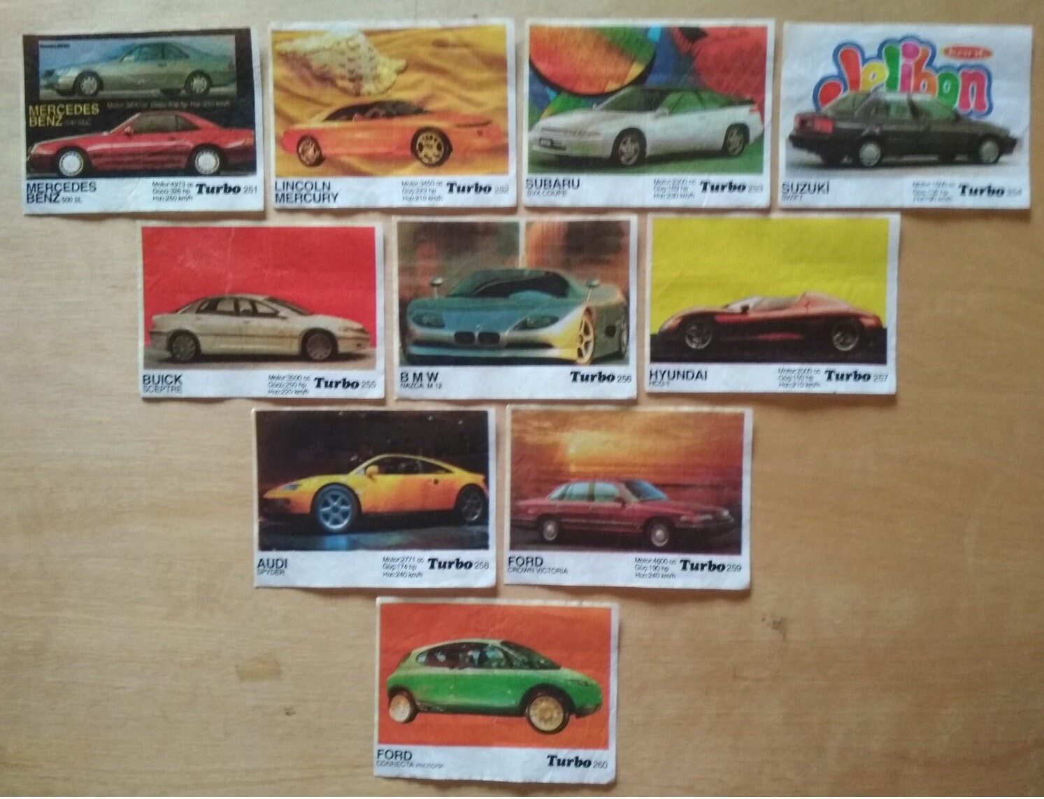 Turbo Bubble Chewing Gum Inserts Wrappers 191-260 Full Set - Etsy
