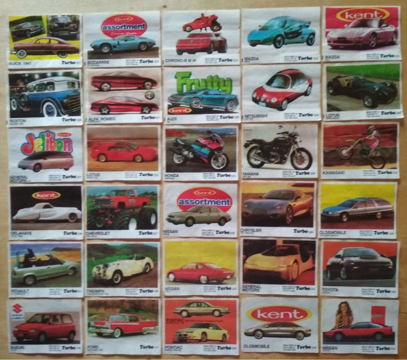 Turbo Bubble Chewing Gum Inserts Wrappers 191-260 Full Set - Etsy