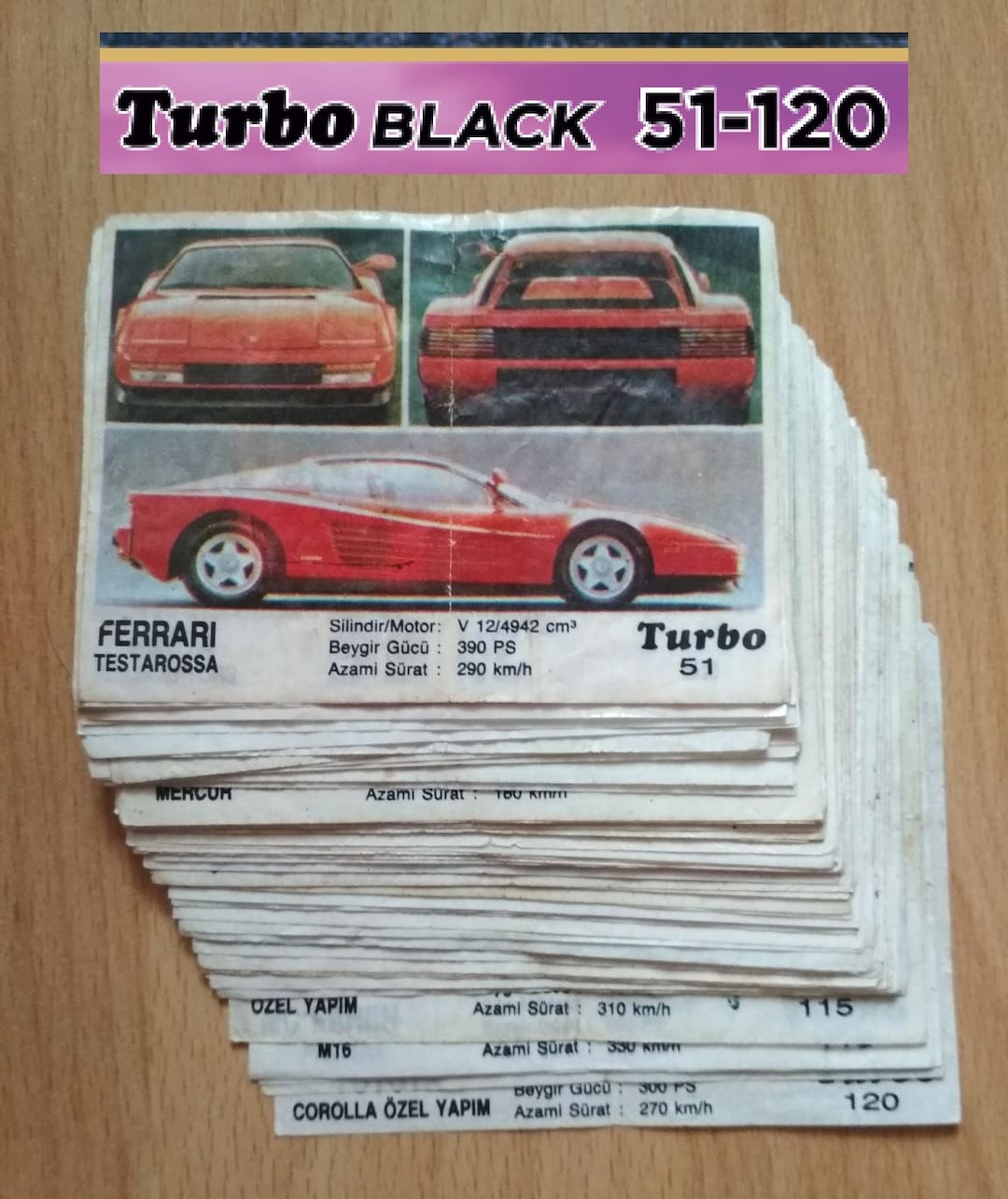 Turbo Bubble Chewing Gum Inserts Wrappers 51-120 Full Set 70 - Etsy