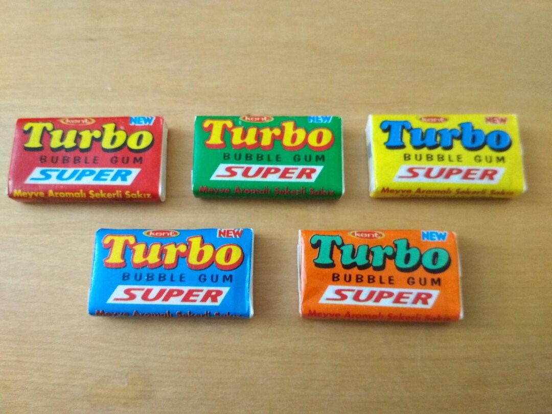 Turbo Super Kent 2003 Turkey Bubble Gum, Whole Chewing Gum Set. Rare ...