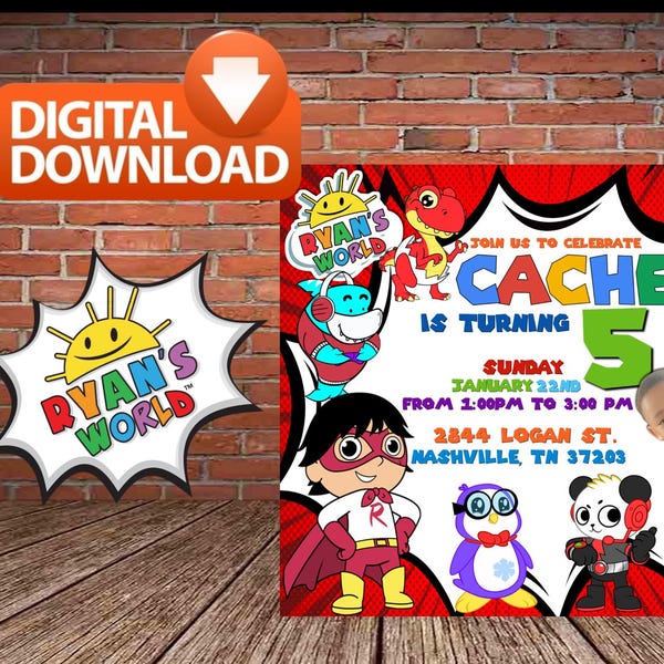 Ryans World Birthday - Etsy