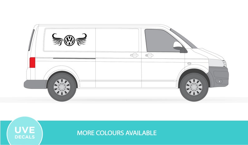VW Logo With Wings Campervan Vinyl Decal Volkswagen Camper Van Sticker ...