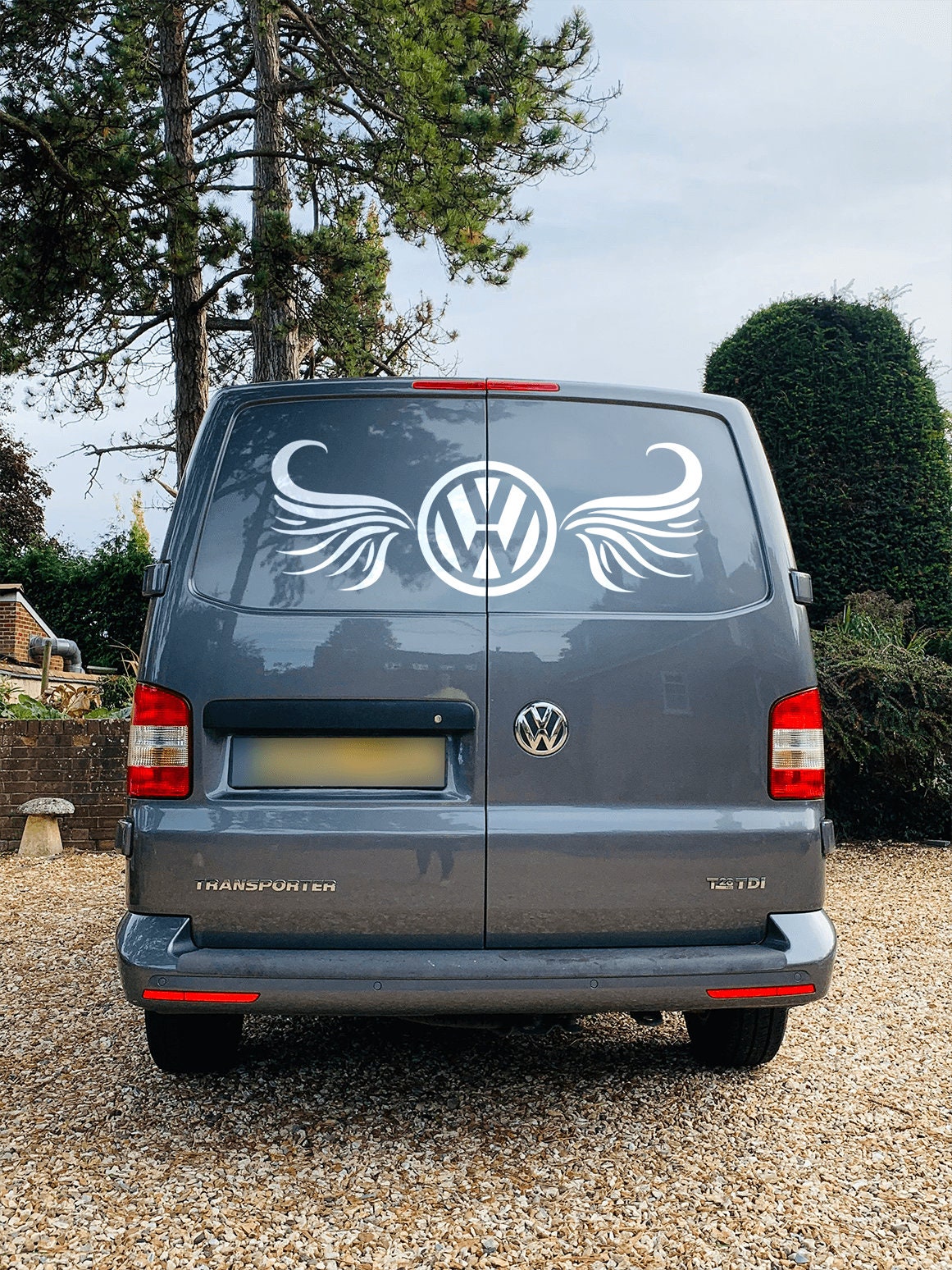 VW Logo With Wings Campervan Vinyl Decal | Volkswagen Camper Van ...