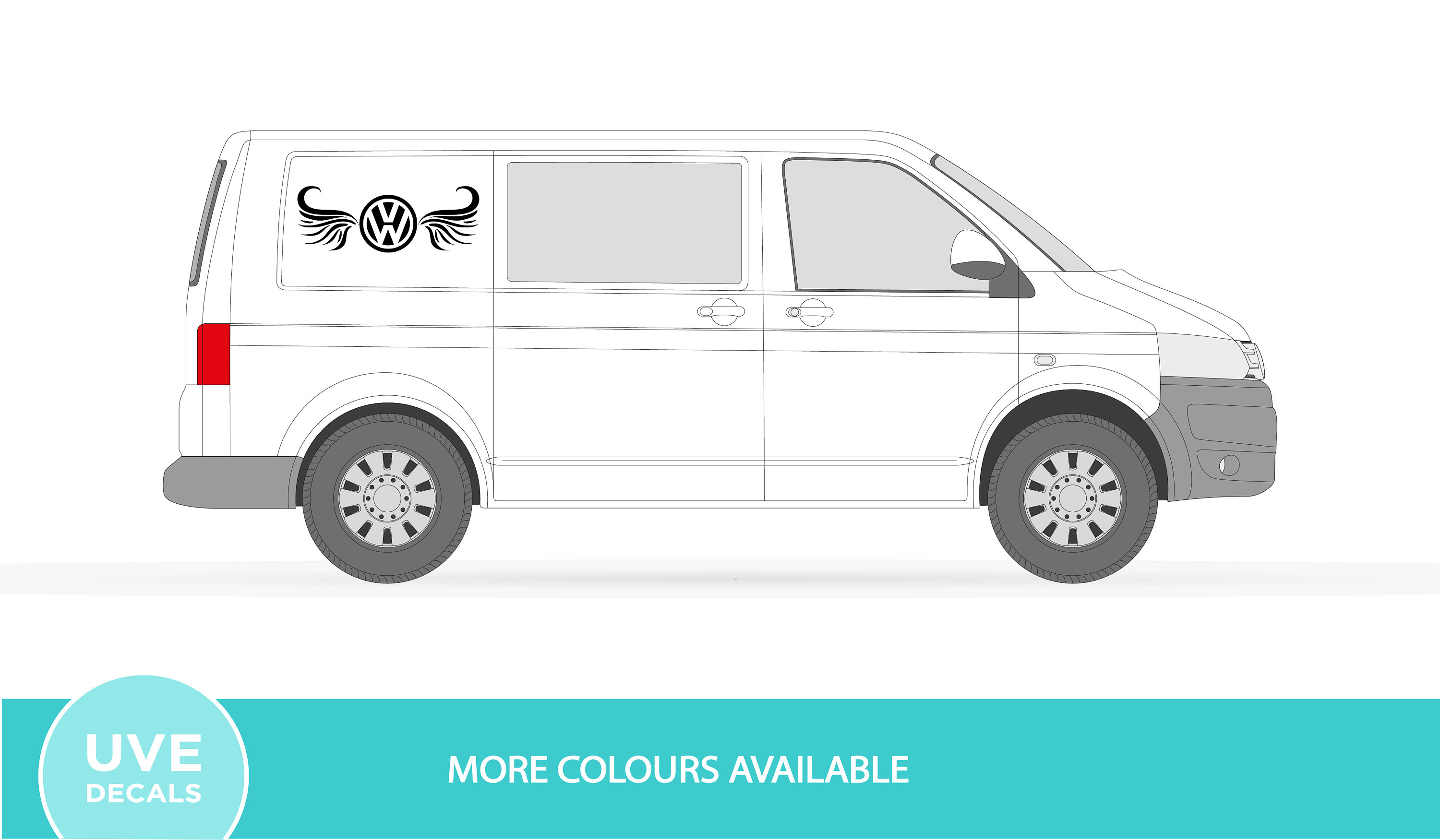 VW Logo With Wings Campervan Vinyl Decal | Volkswagen Camper Van ...