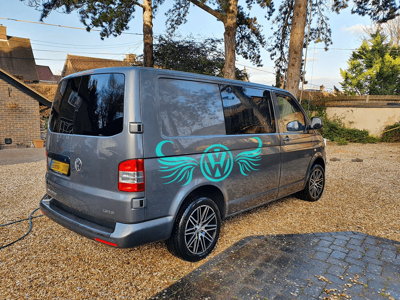 VW Logo With Wings Campervan Vinyl Decal | Volkswagen Camper Van ...