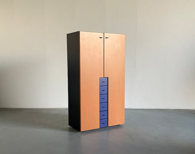 Postmodern Memphis Design Side Closet or Bar Storage Cabinet by Peter ...