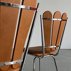 Pair of Vintage Mid-century Modern or Art Deco Petal Dining Chairs by ...