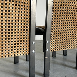 Set of 4 Italian Sculptural Lacquered Bentwood Dining Chairs, Geometric ...